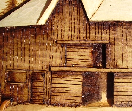 Wood Carvings Hand Carved Kentucky Barn Hand Carved Buildings | This is ...